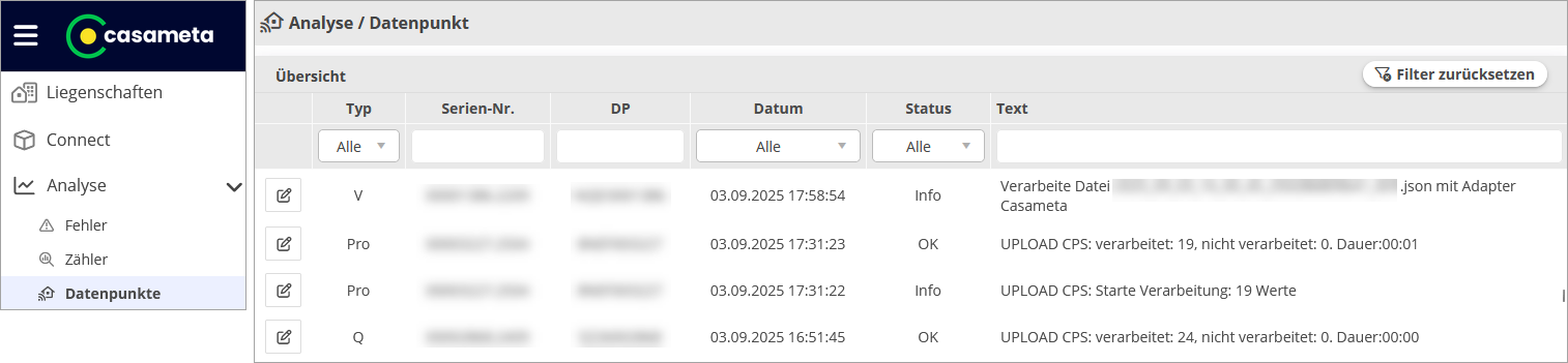 Analyse / Datenpunkte – Heizkostenabrechnung selbst erstellen